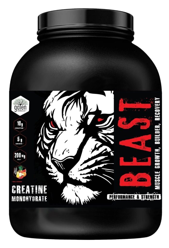 Galen Formulas Beast Creatine Monohydrate Fruit Medley Flavour 2.7kg ...